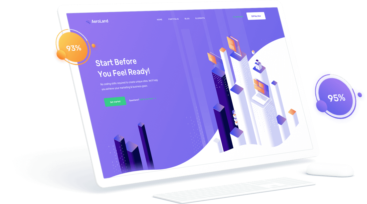 Aeroland - Vue JS App Landing Page Template